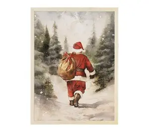 SINCERE SURROUNDINGS 24' Santa Walking Art Thin Frame