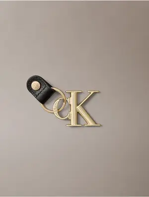 Calvin Klein Monogram Key Fob - Antique Light Gold
