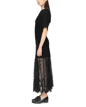 Sea Diane Knit Lace Dress - Black