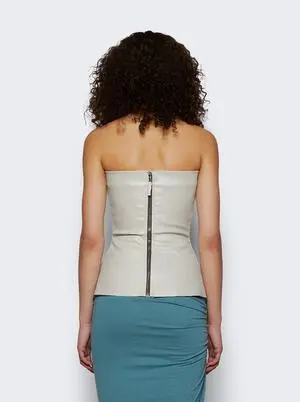 Rick Owens Denim Bustier Top - Ivory
