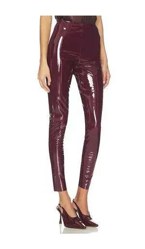 Commando Faux Patent Leather Legging - Burgundy