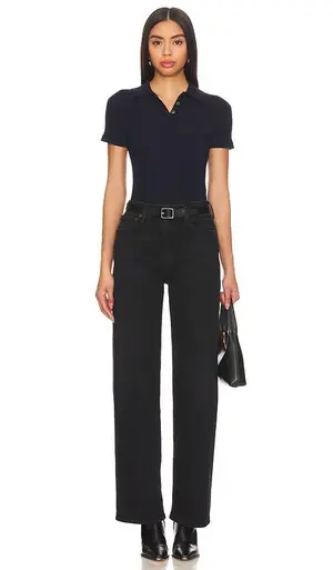 Guest In Residence Shrunken Cashmere Polo Top