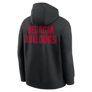 Nike Georgia Club Basketball 2-hit College Pullover Hoodie - Black