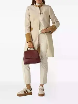 FAY Single-breasted Coat With Hook Detail
