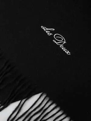 LES DEUX Wool Logo-embroidered Scarf