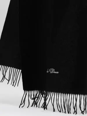 LES DEUX Wool Logo-embroidered Scarf