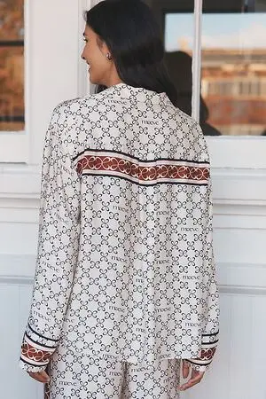 Maeve Silken Buttondown Pajama Top