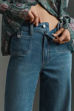 Paige Anessa High-rise Wide-leg Jeans - Written