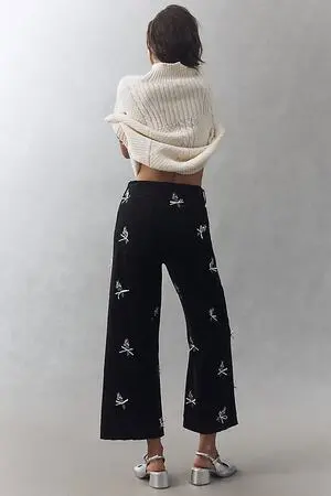 Maeve Colette 3d Bouquets Crop Pants