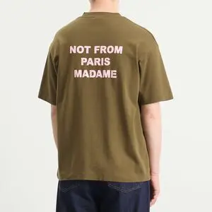 Drole De Monsieur Slogan T-shirt - Kaki