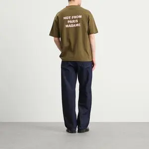 Drole De Monsieur Slogan T-shirt - Kaki