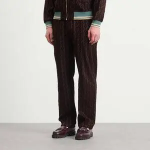 Drole De Monsieur Monogrammed Tracksuit Trousers - Dark Brown