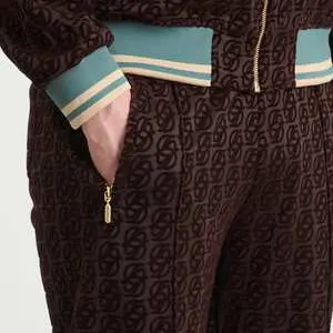 Drole De Monsieur Monogrammed Tracksuit Trousers - Dark Brown