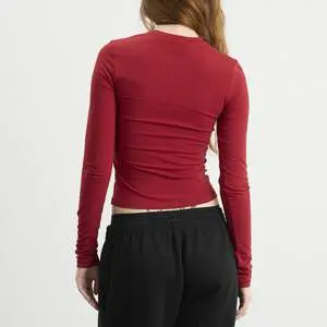 SKIMS Cotton Jersey Long Sleeve Top - Brick
