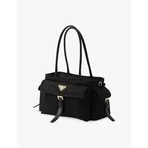 Prada Re-nylon And Leather Tote Bag