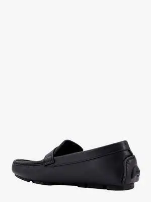 Fendi Leather And Canvas Loafers