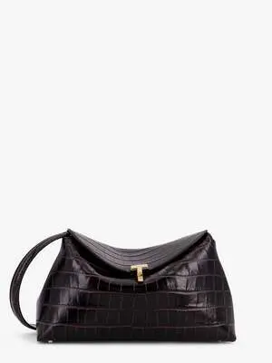 TOTEME T-lock Leather Bag With Croc Effect