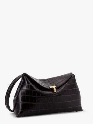 TOTEME T-lock Leather Bag With Croc Effect