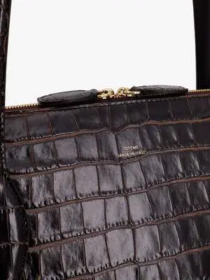 TOTEME Croco Embossed Leather Handbag