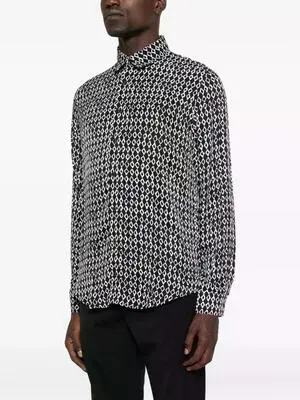 Patrizia Pepe Geometric-print Long-sleeve Shirt