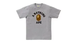 A BATHING APE College Tee Shirt - Gray