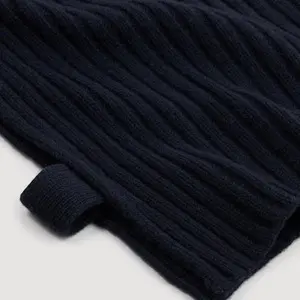 Sandro Wool Hooded Knit Collar - Navy Blue