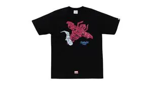 A BATHING APE X F4 Galactus & Silver Surfer Tee Shirt - Black