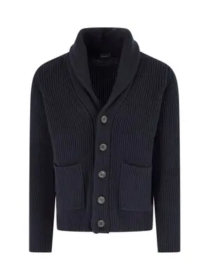DRUMOHR Merino Wool Cardigan - Blue