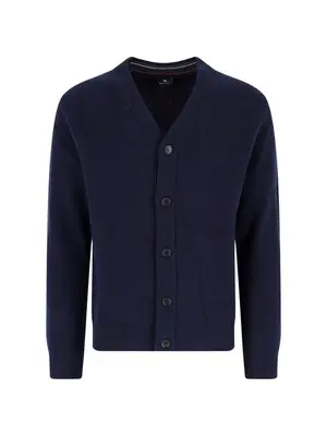 DRUMOHR Merino Wool Cardigan - Blue