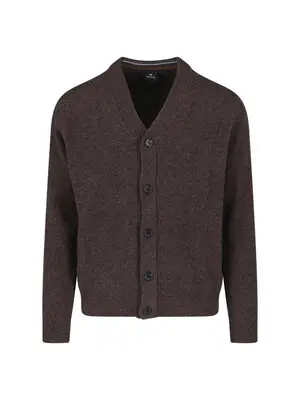 DRUMOHR Merino Wool Cardigan - Brown