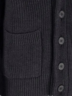 DRUMOHR Merino Wool Cardigan With Shawl Collar - Gray