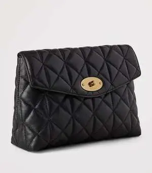 Mulberry Large Leather Darley Cosmetic Pouch - Black