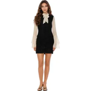 ALEXIA ADMOR Lila Tweed Mini Dress - Black