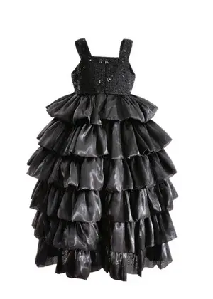 TULLEEN Ruffle Tiered Gala Dress