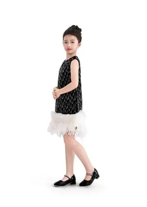 TULLEEN Feathered Glam Dress