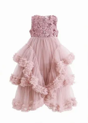 TULLEEN Sequin Bodice Tulle Gown