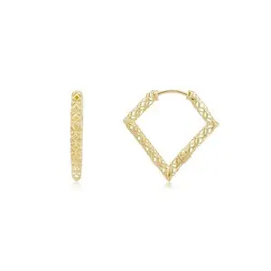 THE LOVERY FINE JEWELRY 14k Geometric Hoop Earrings - Yellow Gold