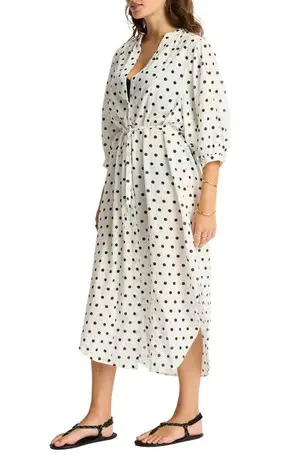 SEA LEVEL Dottie Long Sleeve Cover-up Dress