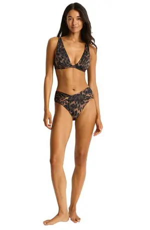 SEA LEVEL Savanna Plunge Bikini Top