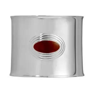 HEAVEN MAYHEM Heaven Mayhem Matilde Cuff With Enamel Center Silver