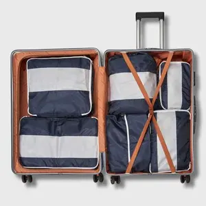 French Connection 6-piece Packing Cube Travel Storage Set - Marine Blue