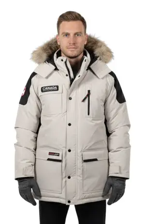 CANADA WEATHER GEAR Heavyweight Arctic Parka - Stone