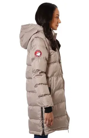 CANADA WEATHER GEAR Long Heavyweight 2 In 1 Puffer Jacket And Vest - Blush