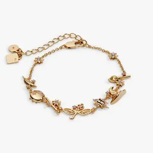 ALEX AND ANI Harry Potter Mixed Icon Charm Bracelet - Gold