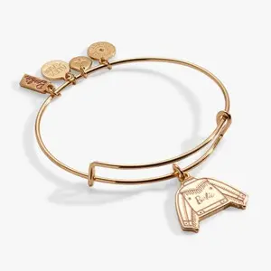 ALEX AND ANI Barbie Western Jacket Charm Bangle Bracelet - Gold
