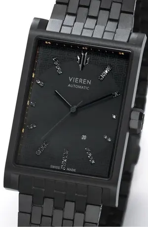 VIEREN Swiss Automatic Watch With Diamond Detail