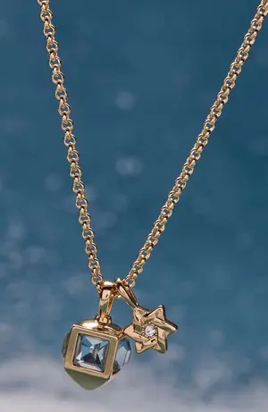 ALEX AND ANI Hanukkah Duo Charm Necklace
