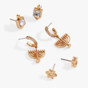 ALEX AND ANI Hanukkah Stud Earring Set