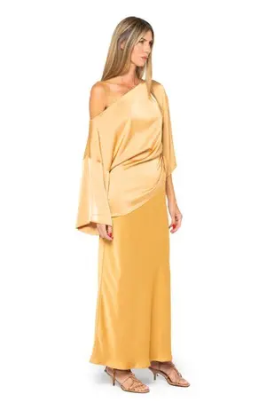 JBQ Satin Meadow Skirt - Caramel