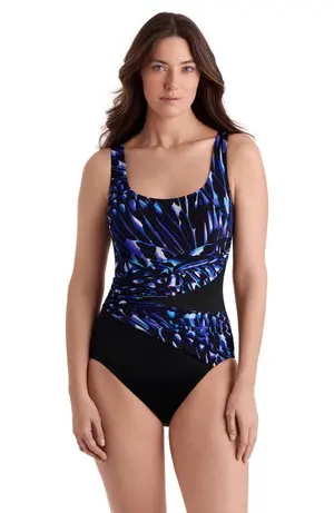 LONGITUDE Wrap Sash Tank Long Torso One-piece Swimsuit - Wingful Thinking